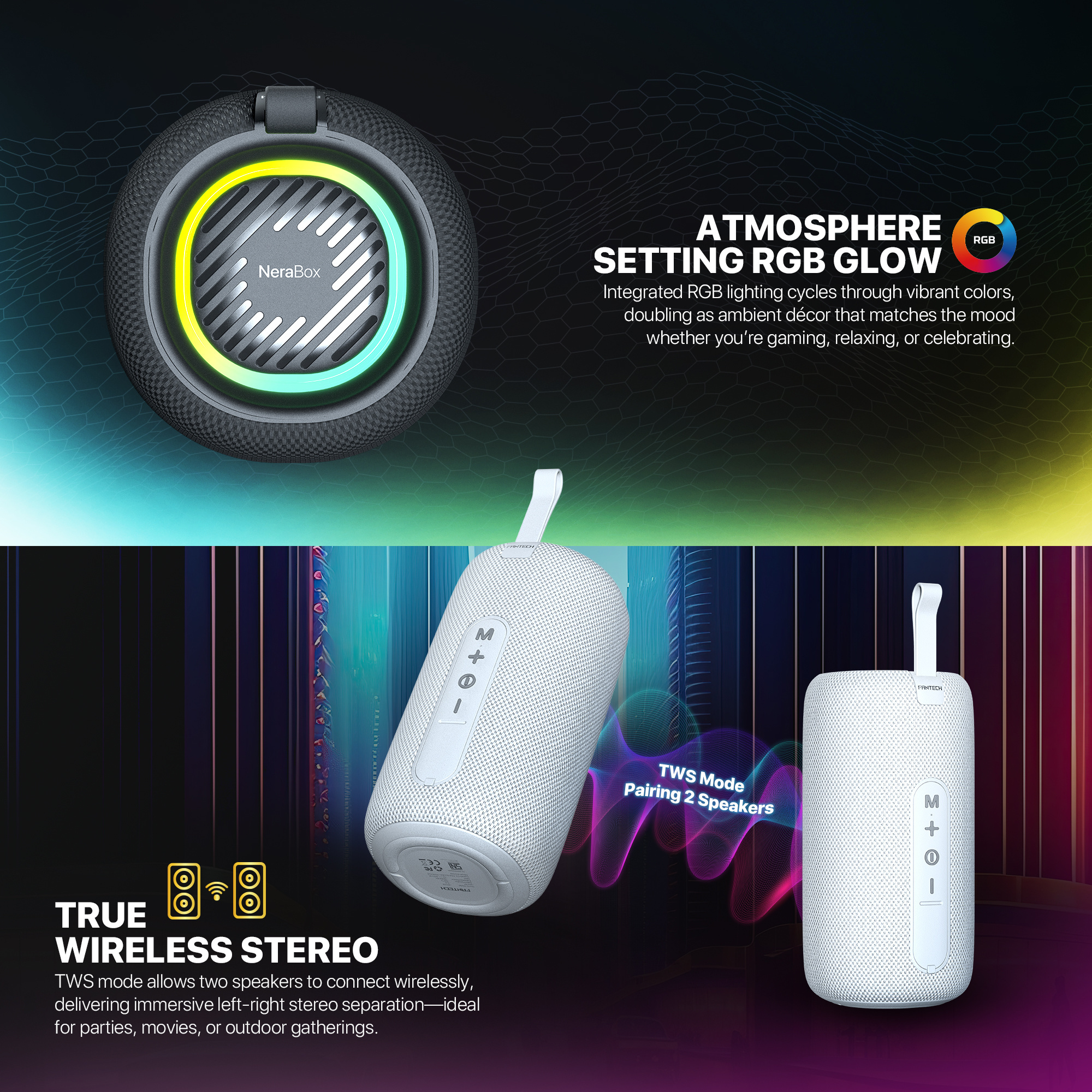 FANTECH BS158 NeraBox PORTABLE BLUETOOTH SPEAKER | Shopee Malaysia