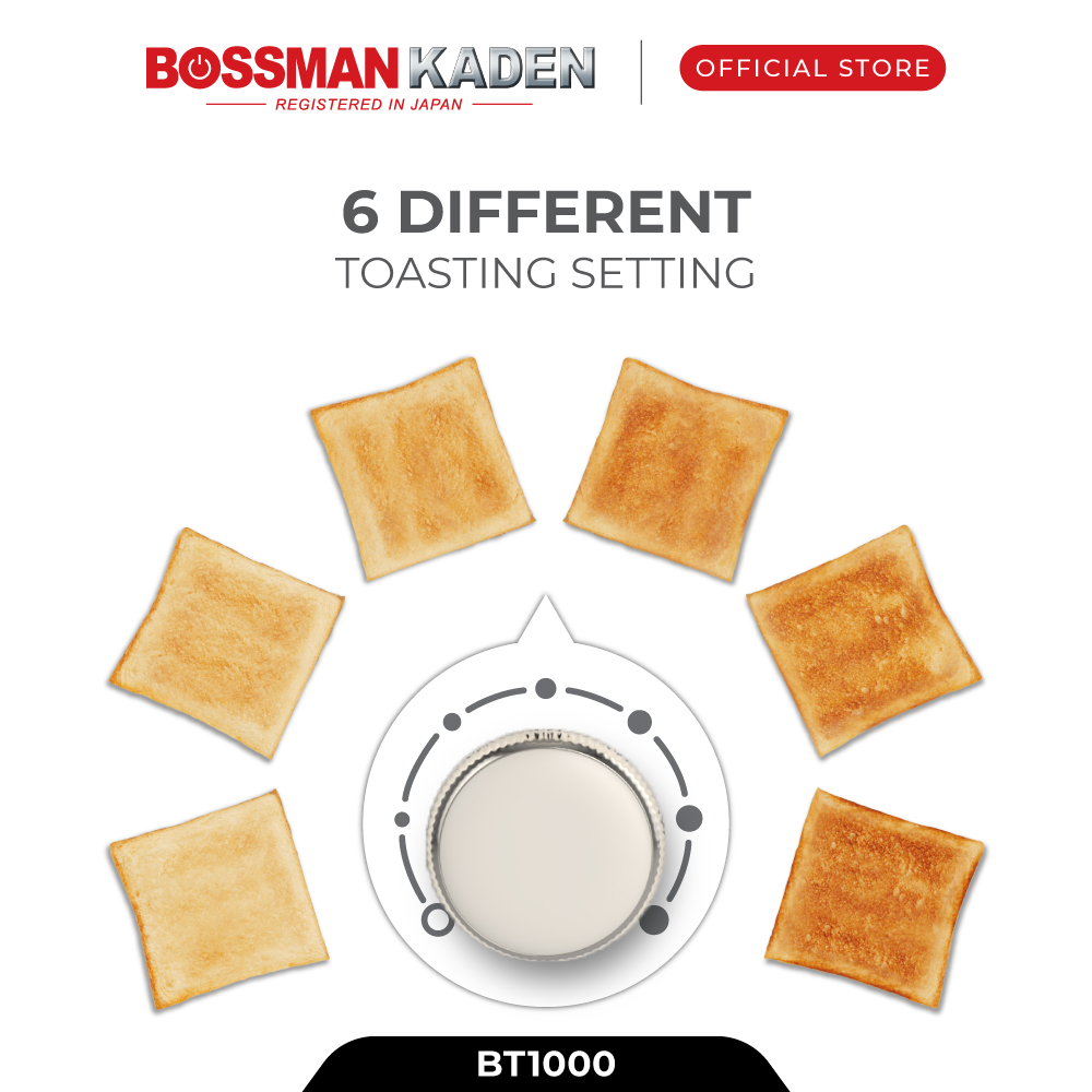 Bossman Kaden BT1000 – 2 Slice Bread Toaster, Adjustable Browning ...