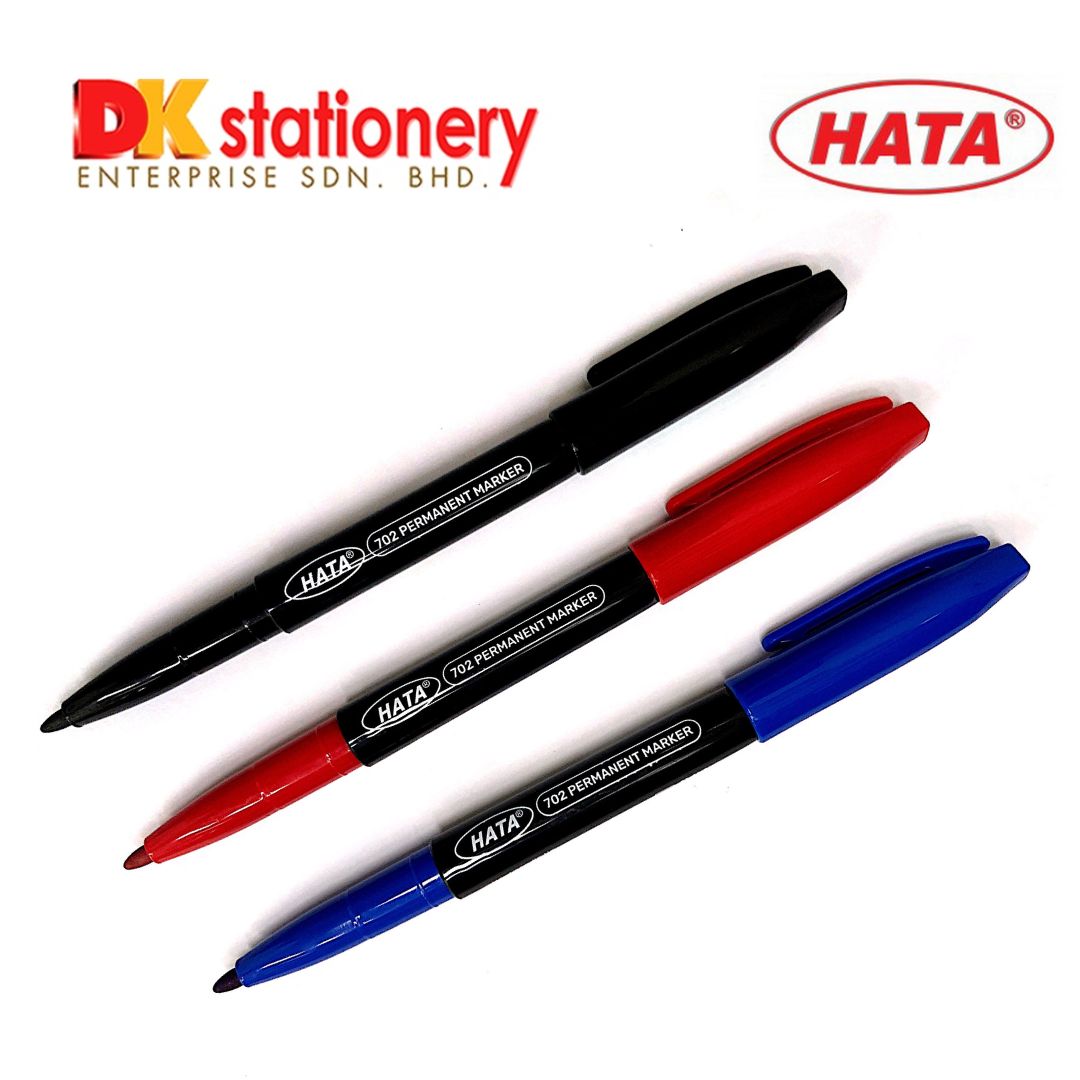 HATA 702 Permanent Marker Pen - Hard Acrylic 1MM Bullet Tip Black ...