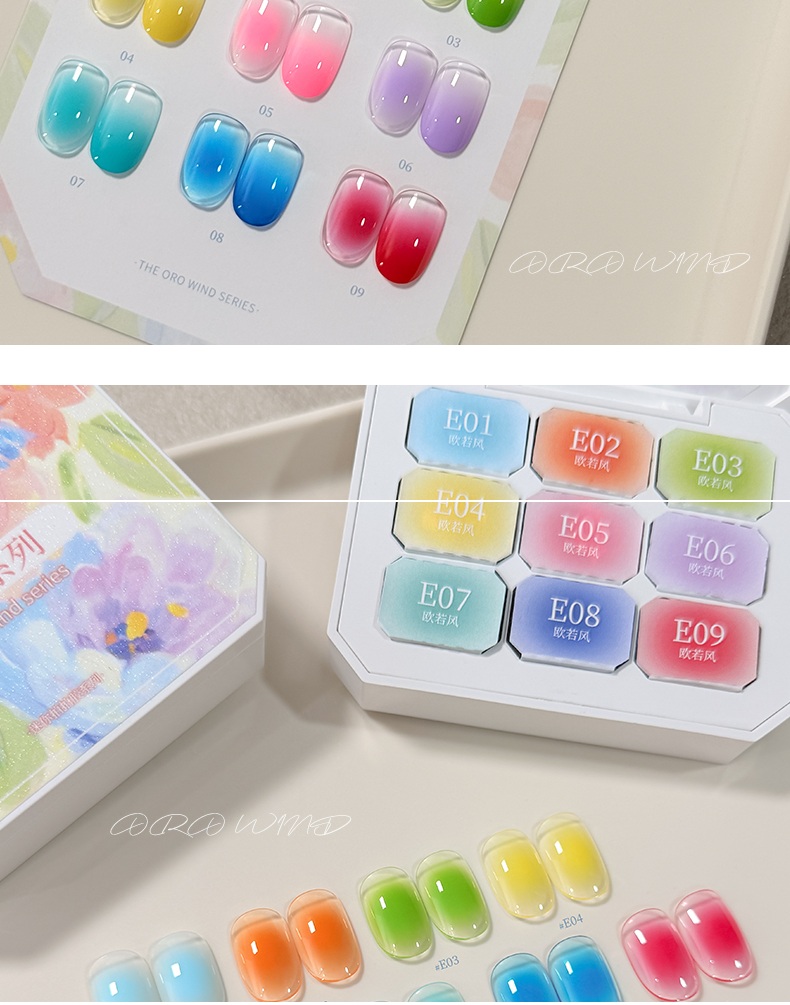 GAOY 9 Color Grid Painting Clapping Gel Fluorescence Dopamine Colors ...