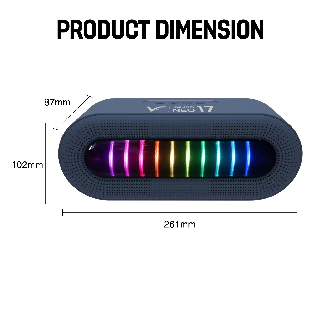 Vinnfier Tango Neo 17 Portable Bluetooth Speaker with RGB Lights Deep ...