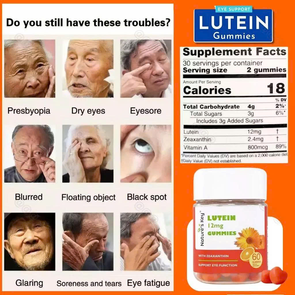 Nature's Key Gummies Lutein Eye Supplement for Eye Health, Clear Vision ...