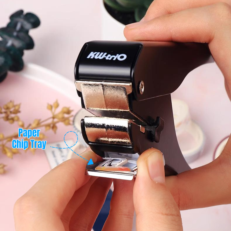 Handheld Single Hole Oval Shape Slot Puncher Metal Paper Punch Tool ...