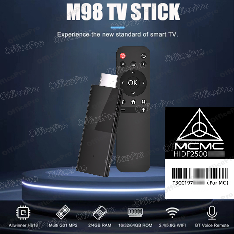TV Stick 4K Android LED TV Turns Android TV Into Smart TV 2.4G&5G M98 ...