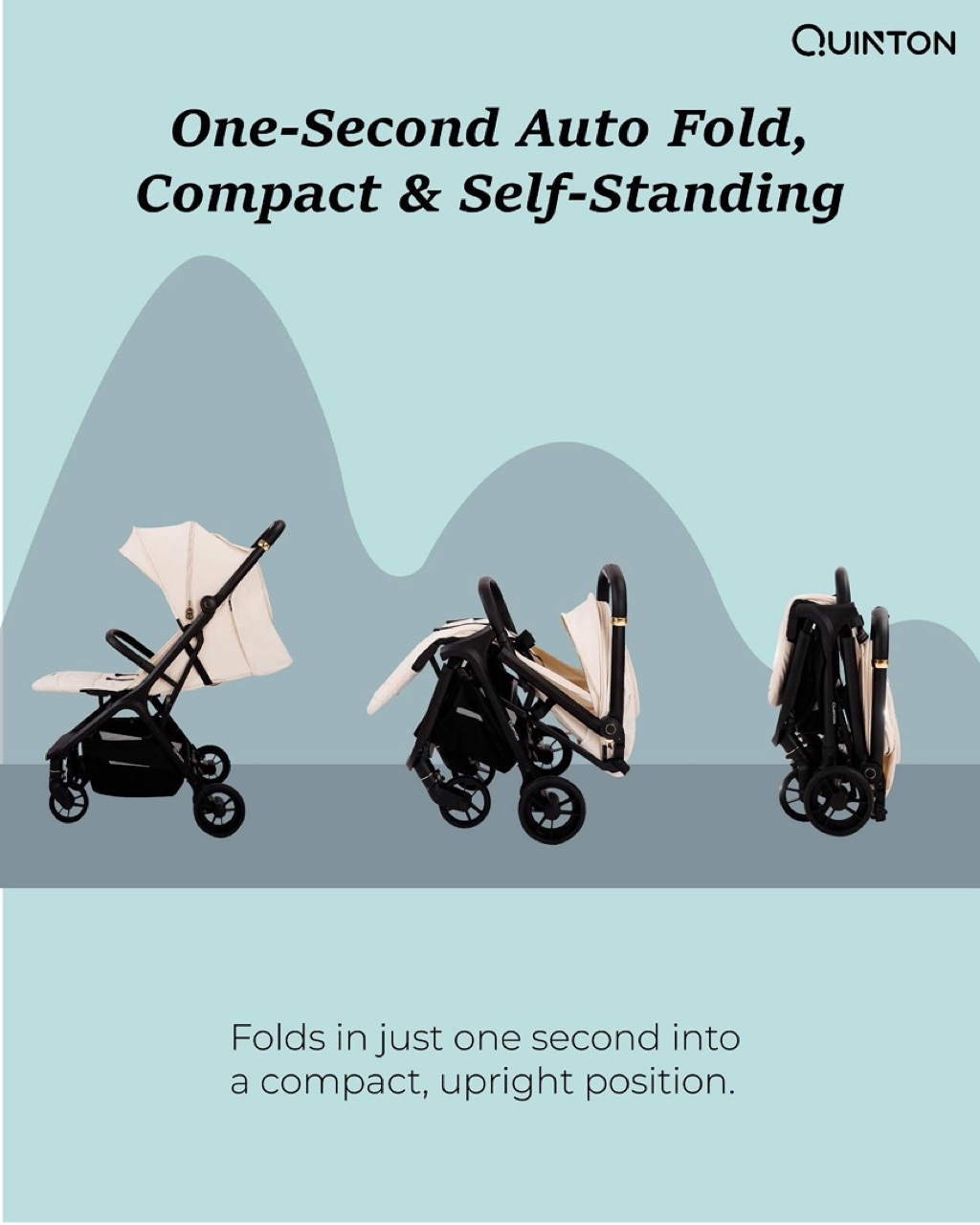 (FREE SHIPPING) Quinton On The Go Stroller Ultra Compact Auto Folding ...