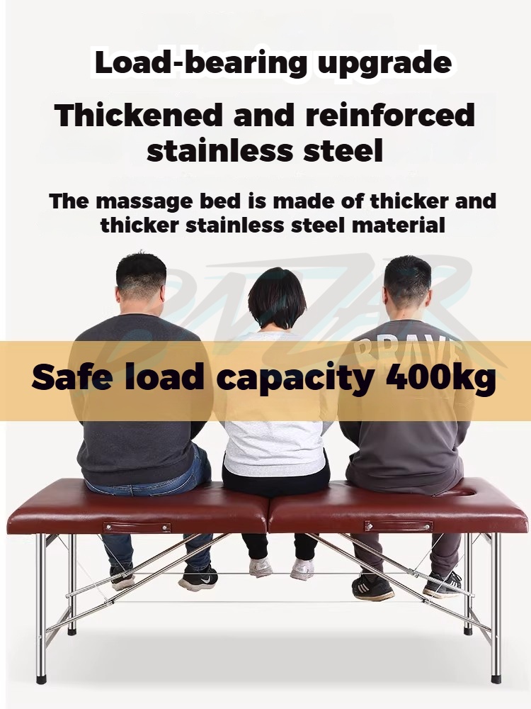 𝐁𝐌𝐙𝐀𝐑 Foldable Massage Bed – Stainless Steel / Aluminium / Wooden Frame ...