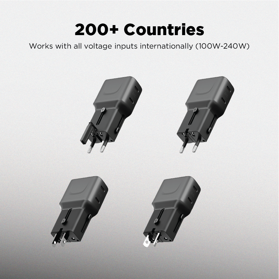 ENERGEA TravelGo Adapter 65 2C 65W - 2C Ultra Portable Travel Adapter ...