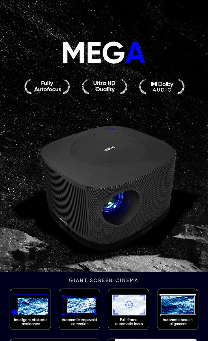 [1 Year Warranty] EROC Mega Home Cinema Projector 4K 1080P Home ...