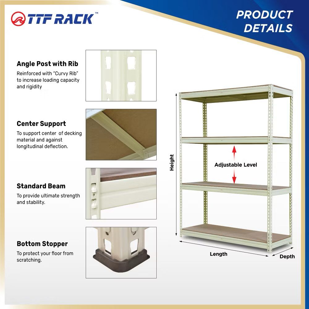 TTL SARAWAK VITAL METAL RACK 4 Levels Boltless Rack Shelf Rack Storage ...