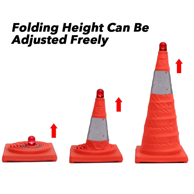 45cm/60cm Collapsible Foldable Road Cone Safety Reflective Tape ...