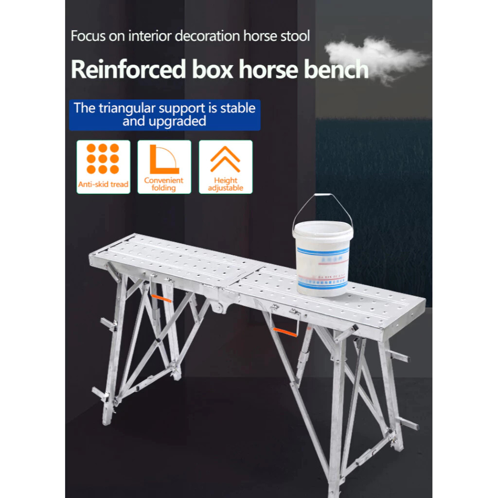 Folding Horse Stool Platform Telescopic Lifting Foldable Workbench ...