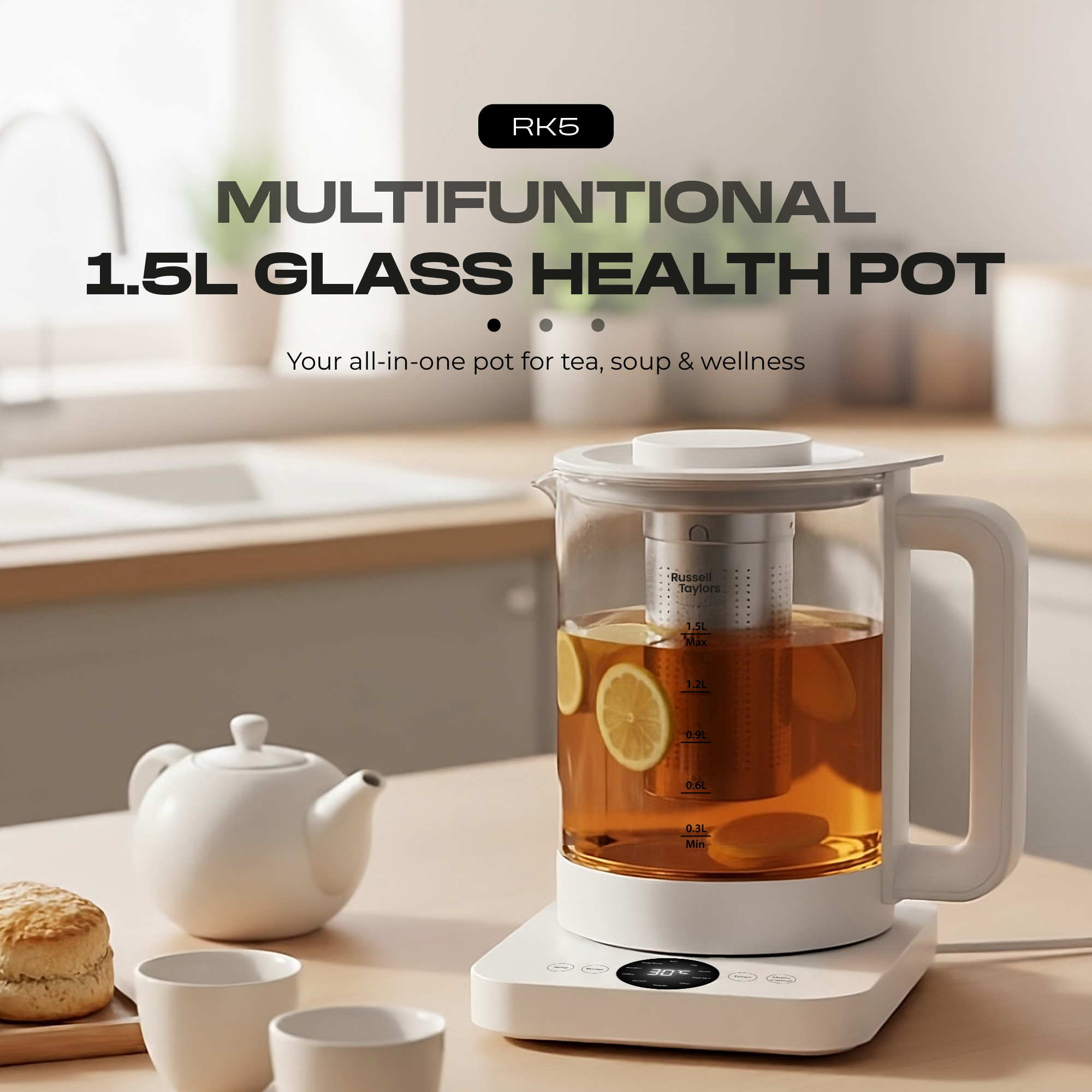 Russell Taylors Multifunctional Glass Health Pot (1.5L) RK5 | Shopee ...