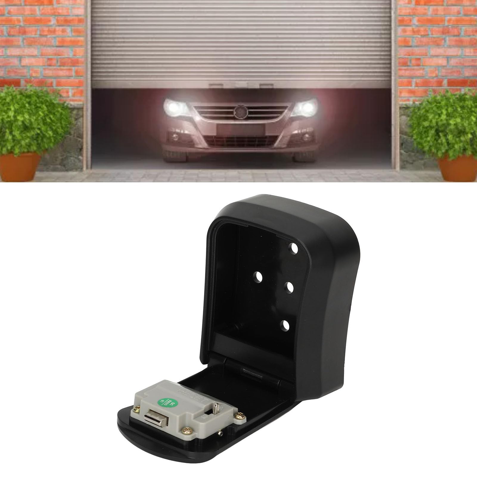 Wall Mount Key Safe Box Numbering Lock Key Storage Lock Box 4 Digits ...
