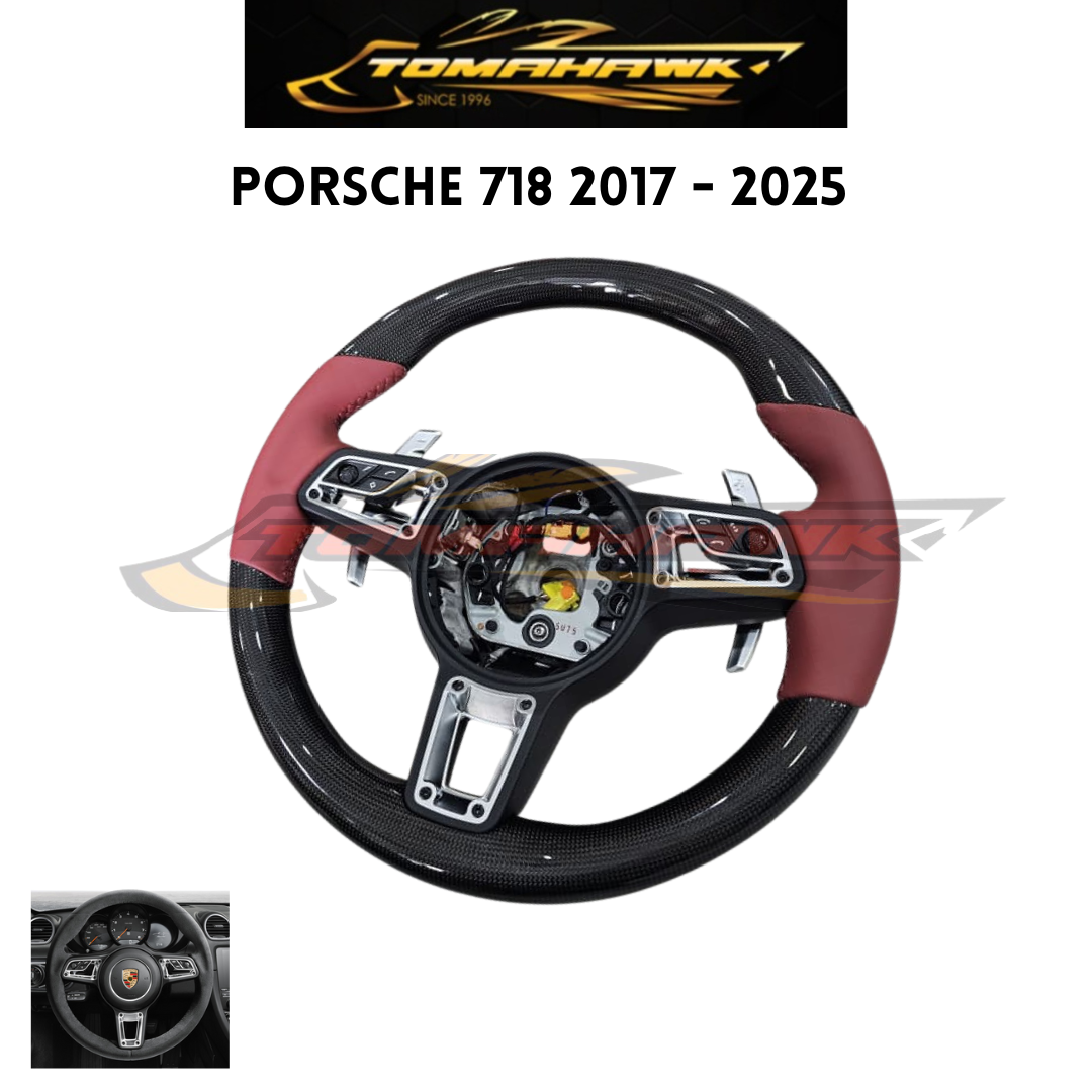 PORSCHE 718 2017 - 2025 CARBON FIBER STEERING WHEEL PORSCHE CARBON ...
