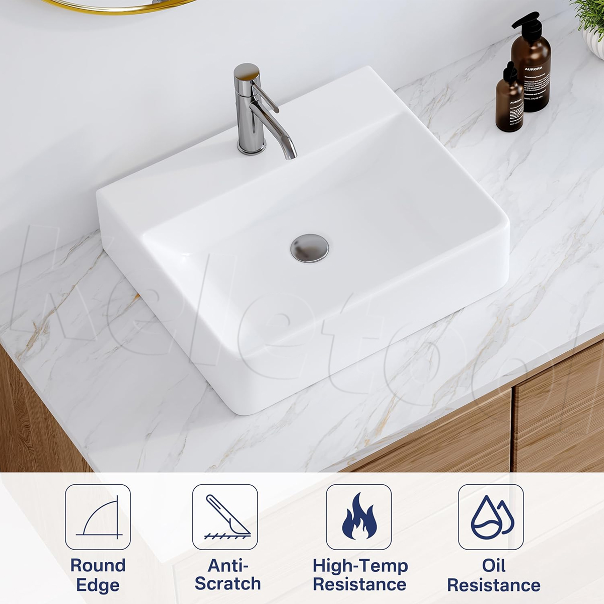Toilet Sinki Kecil Bilik Bathroom Ceramic Basin Table Top or Wall Hung ...