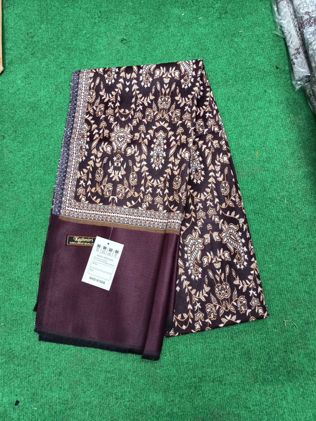 KAIN TABAL RIDAK KASHMIR /RIDA/SHAWL/SULAM BENANG EMAS KHASMIRI ...