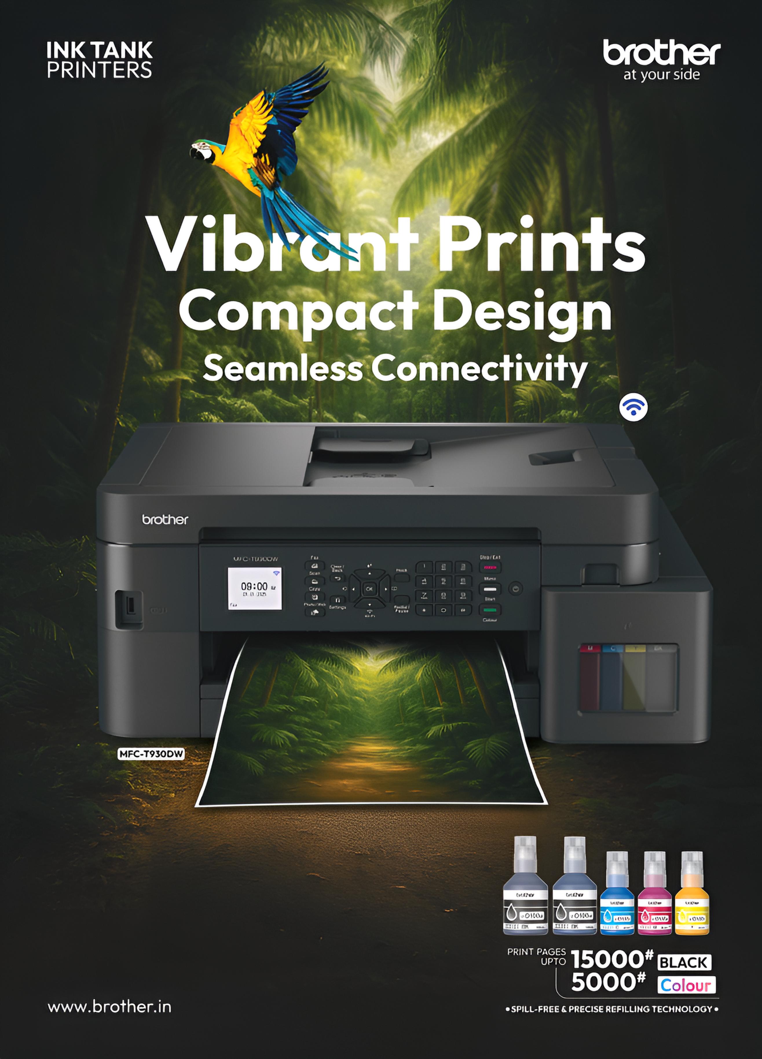 Brother MFC-T930DW A4 4-in1 WI-FI Color Ink Tank Inkjet Printer - Low ...