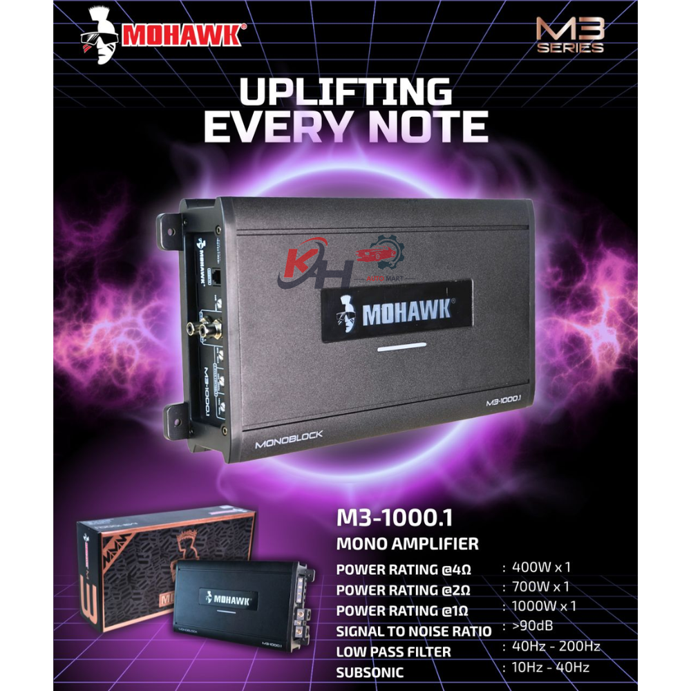 MOHAWK M3-Series 1000W Class D MonoBlock Amplifier With Light | High ...