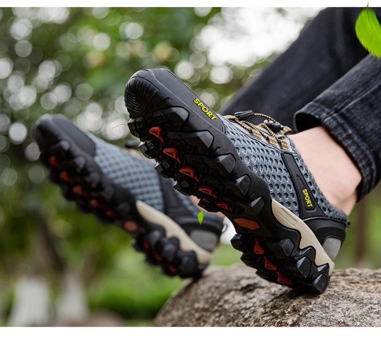Hiking For Outdoor Sports Non-Slip Breathable Mesh Men's Quick-dry ...
