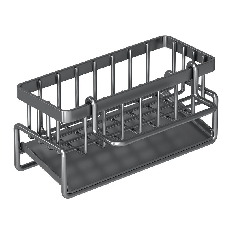 Sink Drainer Rack Kitchen Soap Sponge Holder Drainer Rak Dapur Sink ...