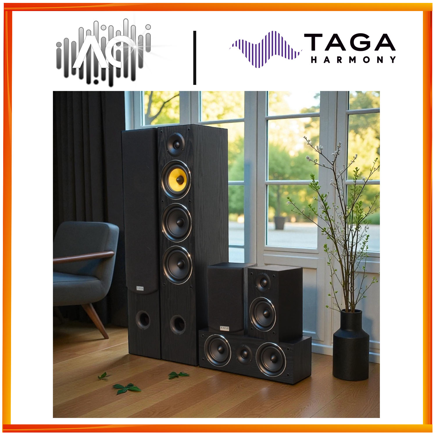 Taga Harmony TAV-506 V.2 540W 5.0 Channel Cinema Speaker Set (Package ...