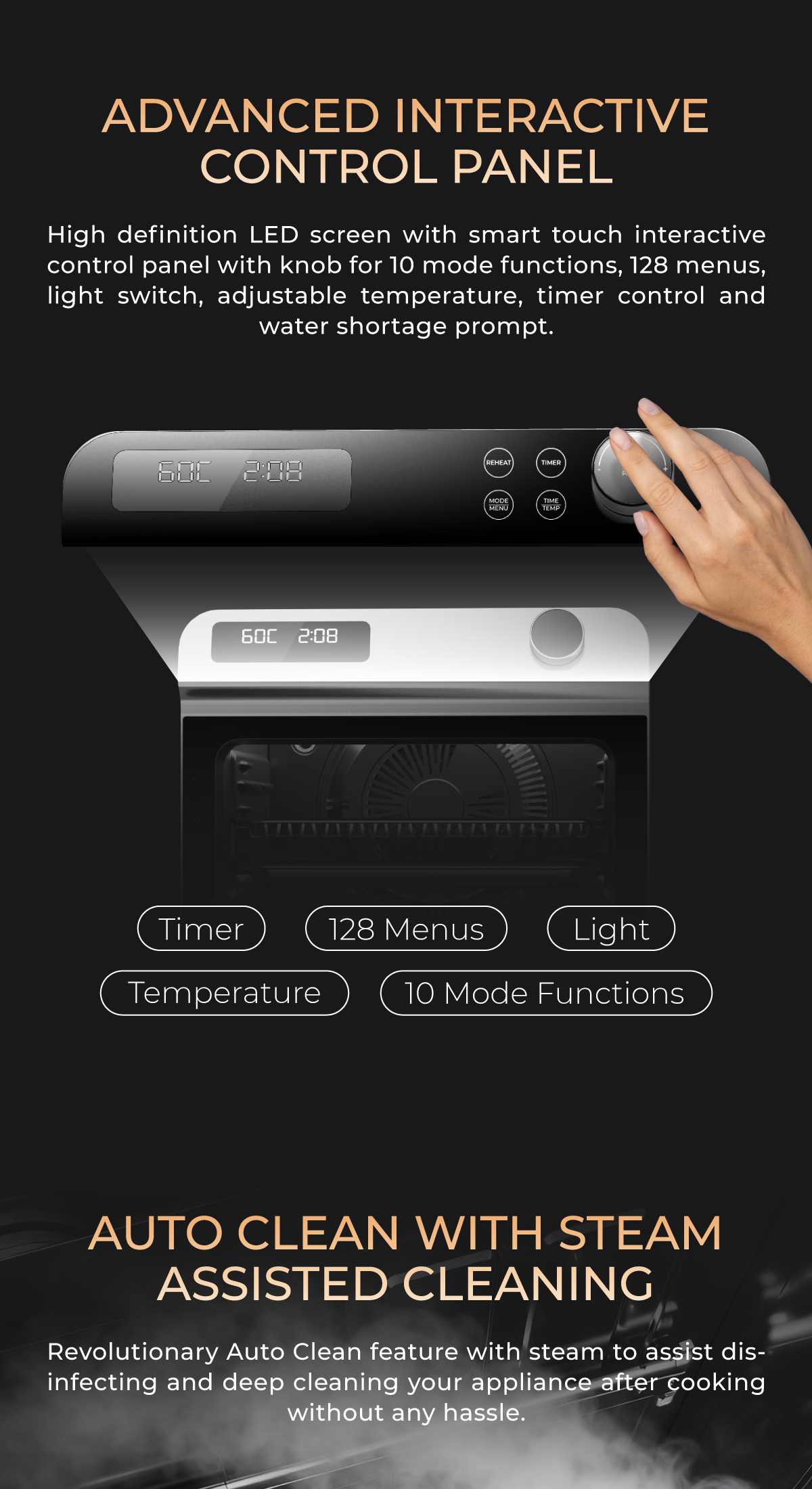 PerySmith AI25 25L Smart Steam Oven 3-IN-1 AI Series | Shopee Malaysia