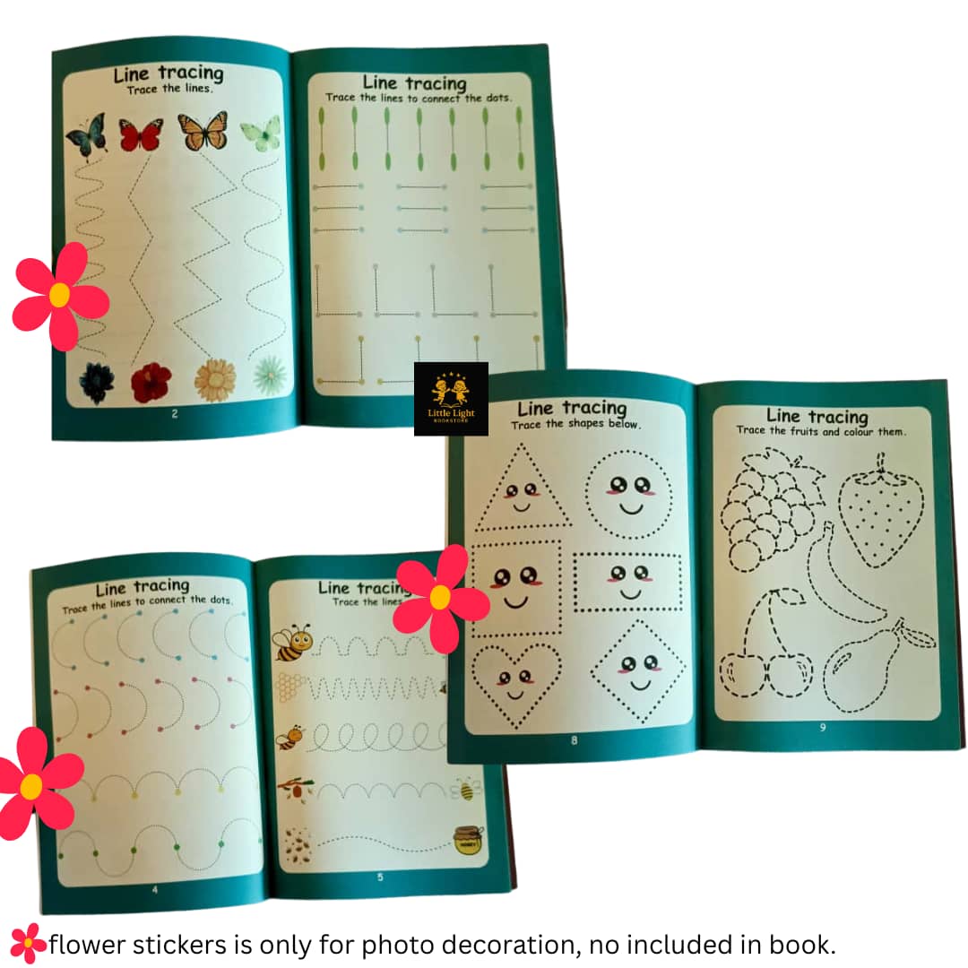 My First Preschool Workbook Buku Latihan Prasekolah Prewriting Book Fun ...