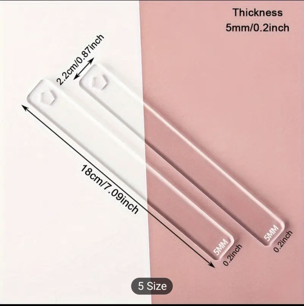Acrylic Balancing Ruler Baking Soft Clay Leveling Butter Fondant ...