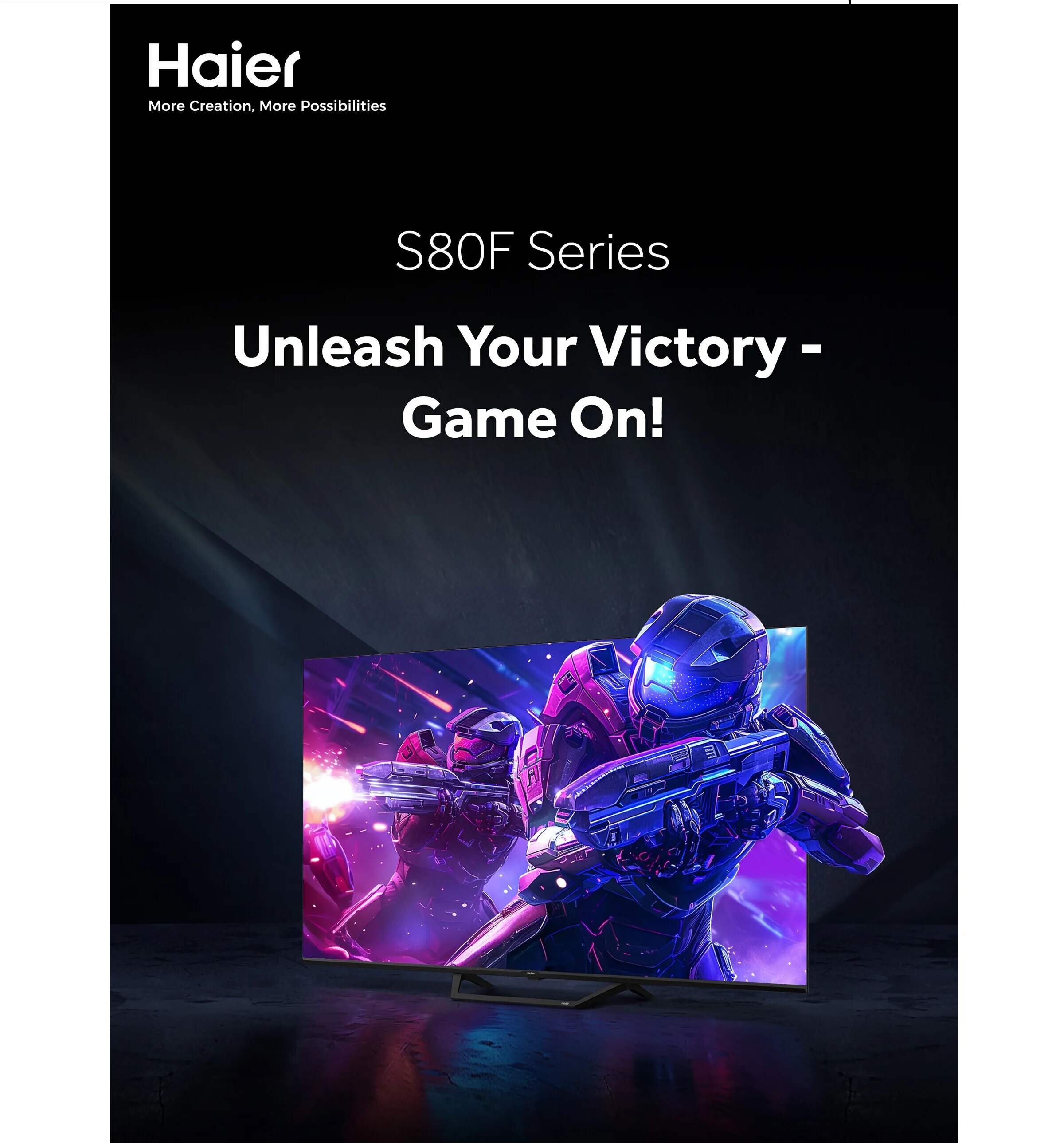 2026 Haier S80F Series HQLED TV 50 55 65 75 Inch 4K Smart TV UHD ...