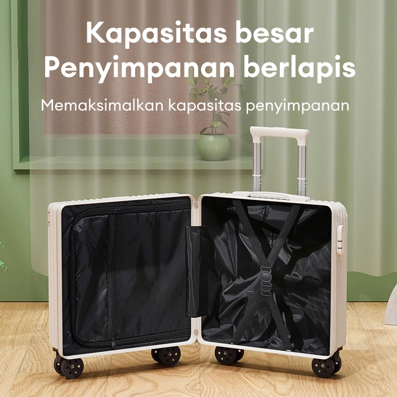 18 Inci Hand Carry Luggage Portable Small Boarding Bagage 4 Wheels Beg ...