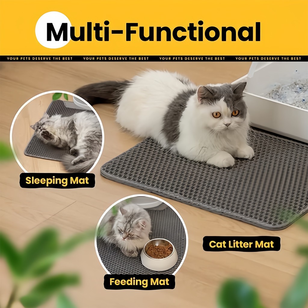 Cat Mat Double Layer Cat Litter Mat Trapping Mat Waterproof Washable ...