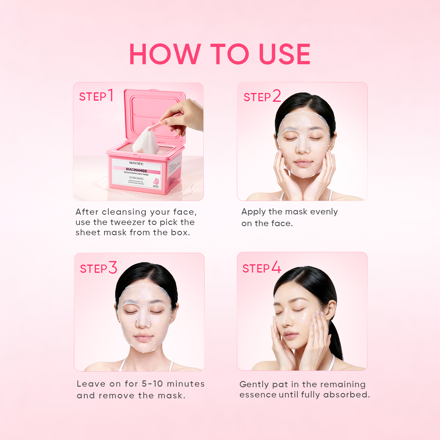 [TOP SELLER]SKINTIFIC Niacinamide Brightening Mask Face Daily Mask ...