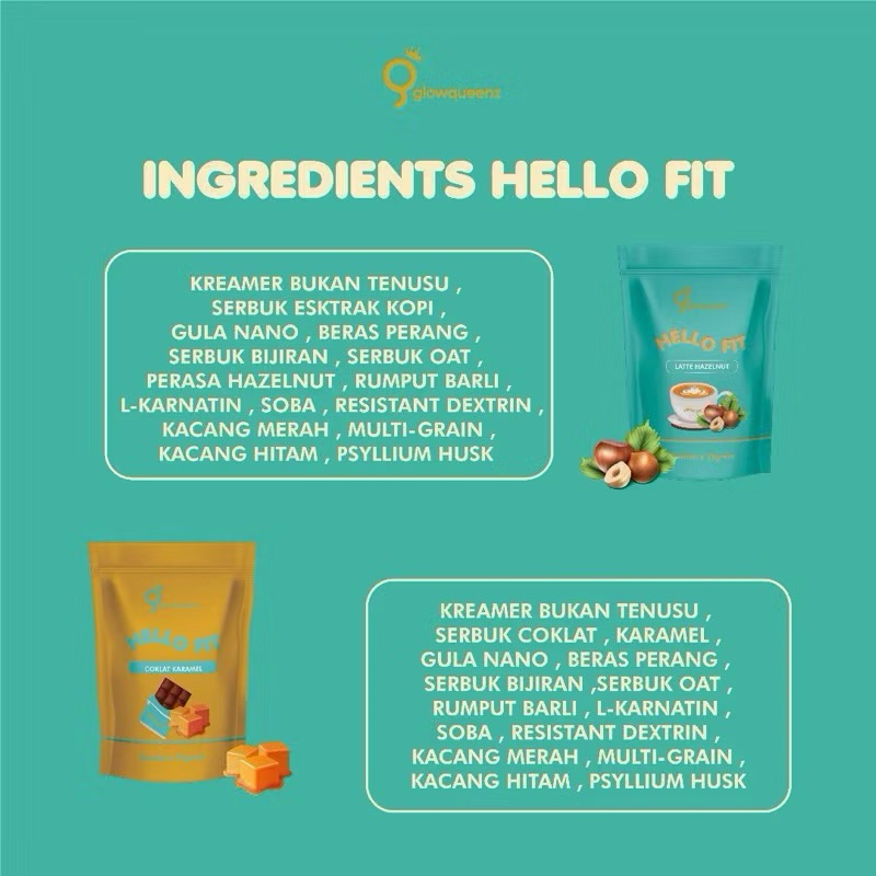 HELLO FIT [ Coklat Karamel & Latte Hazelnut|Whippycino] hellofit kopi ...