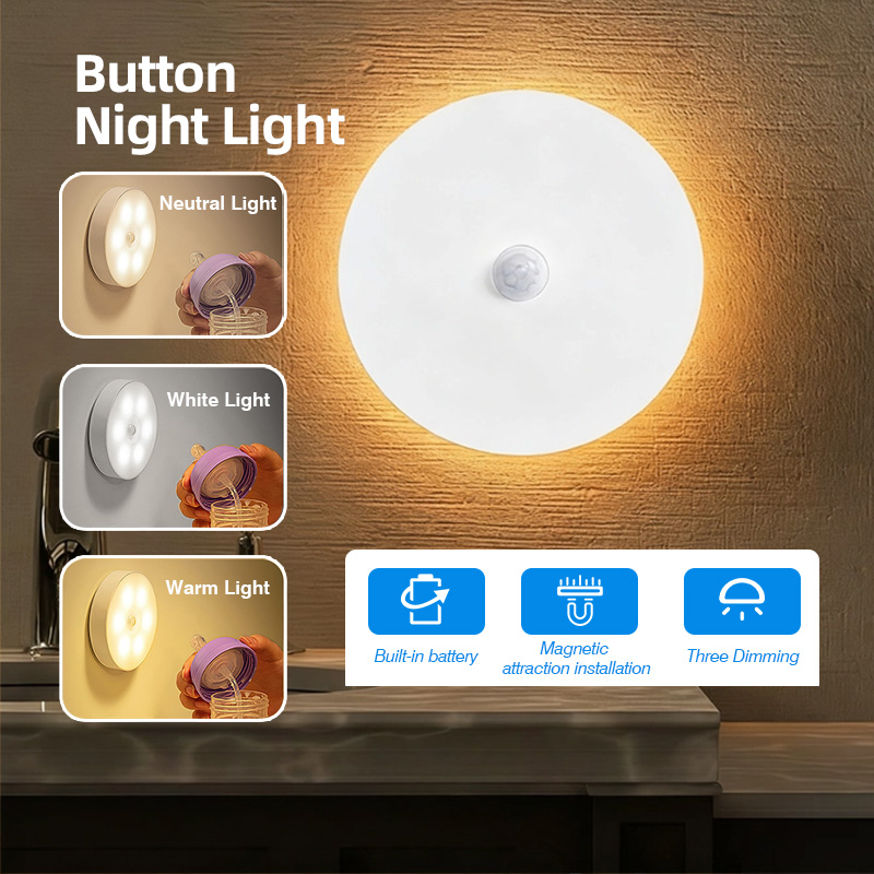 LED Intelligent Night Light Lampu Tidur Automatic Light Control Sensor ...