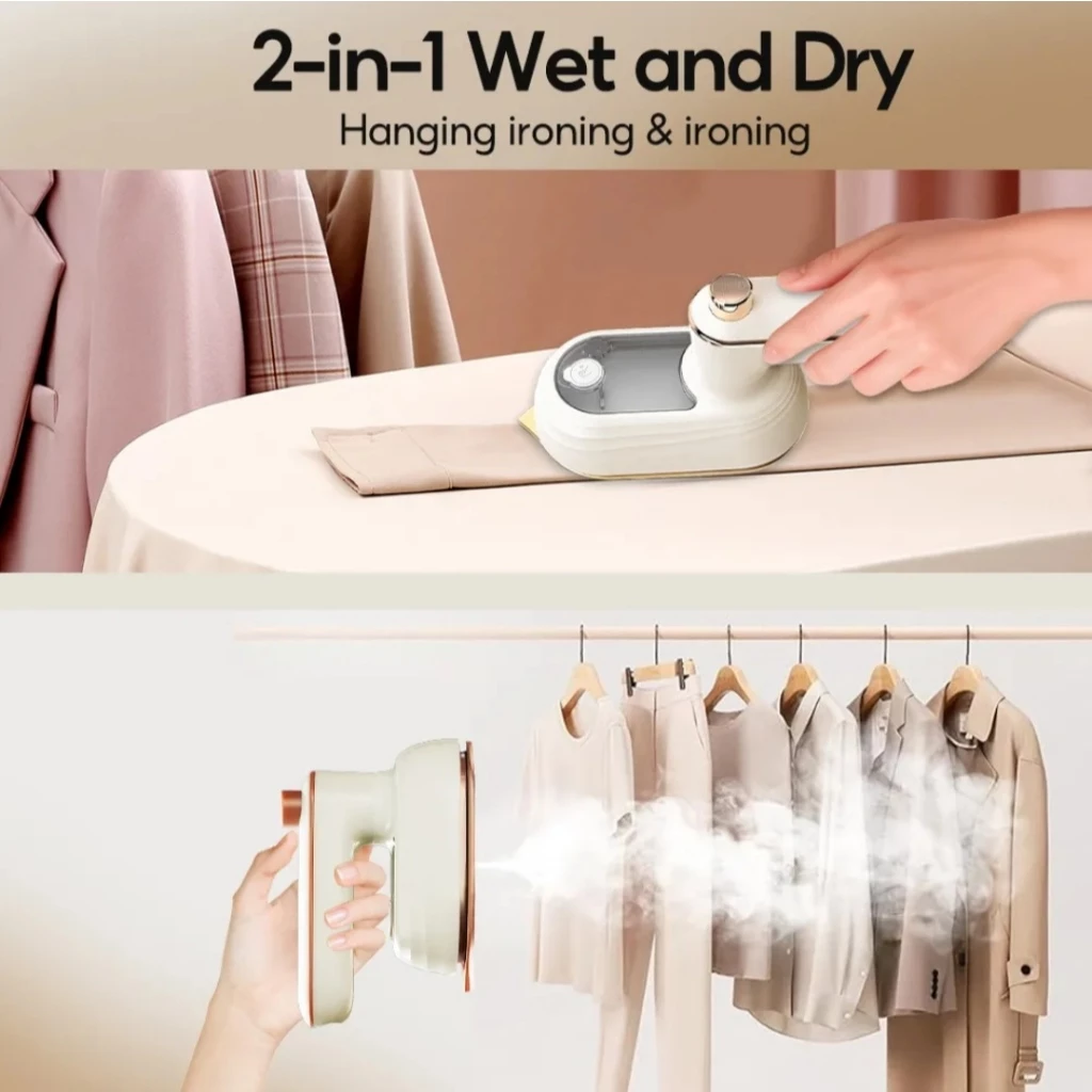 2 In 1Portable Handheld Rotary Steam Iron, Dry/Wet Ironing Machine ...