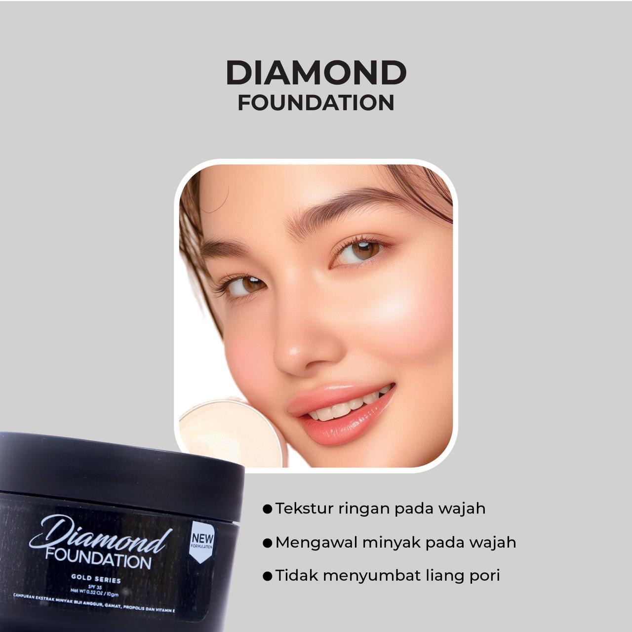 DHERBS SET SUPER SKIN (DIAMOND FOUNDATION 10G + GOLD MASK + FACE ...