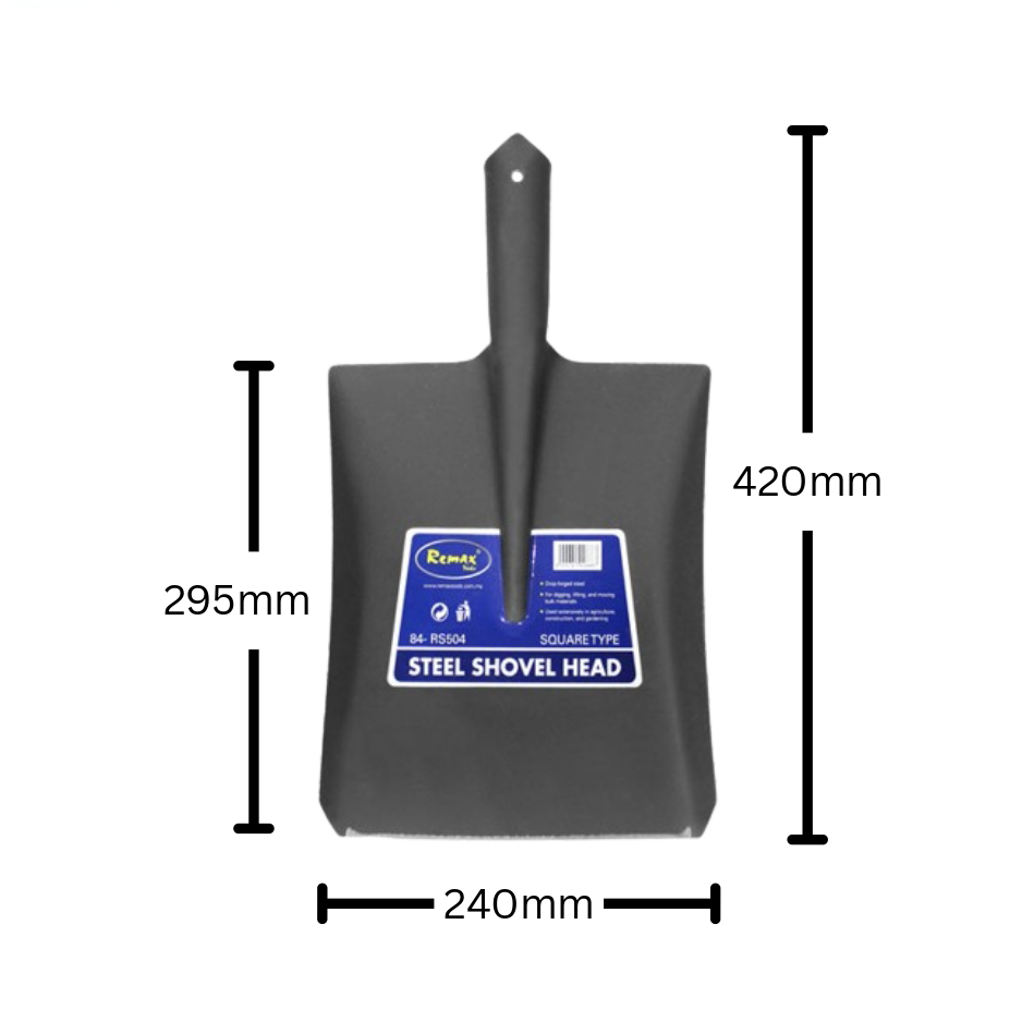 Remax Shovel Square Shovel Metal Head Spade Changkul Skop Pasir Heavy ...