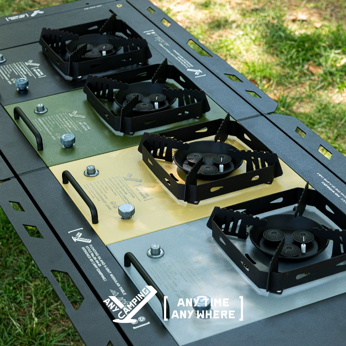 Any Camping Half-Unit IGT 3-Burner Stove 7500W Gas Camping Alpine Stove ...