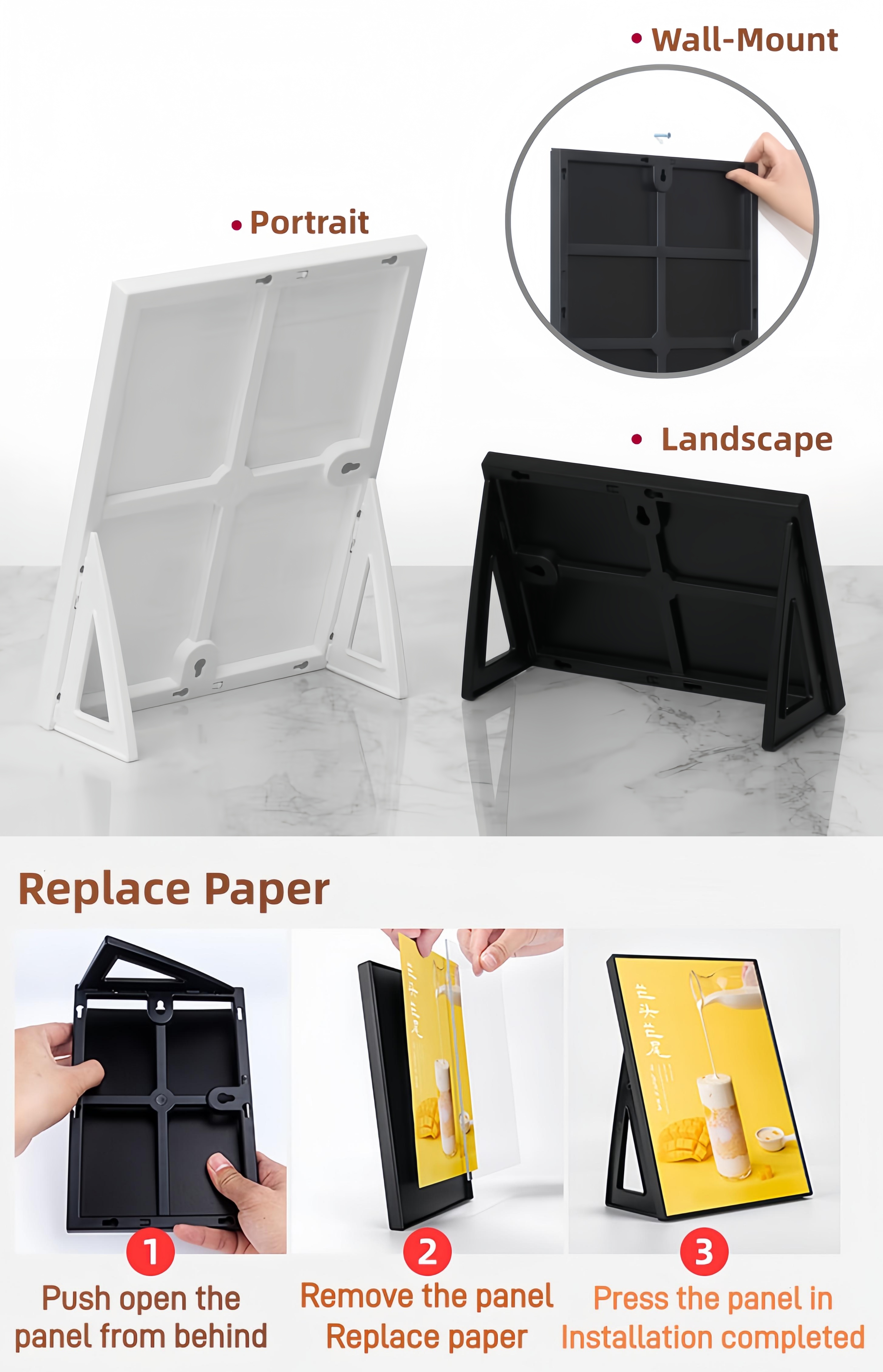 Table Top Price Display Frame A4 A3 Acrylic Menu Paper Picture ...