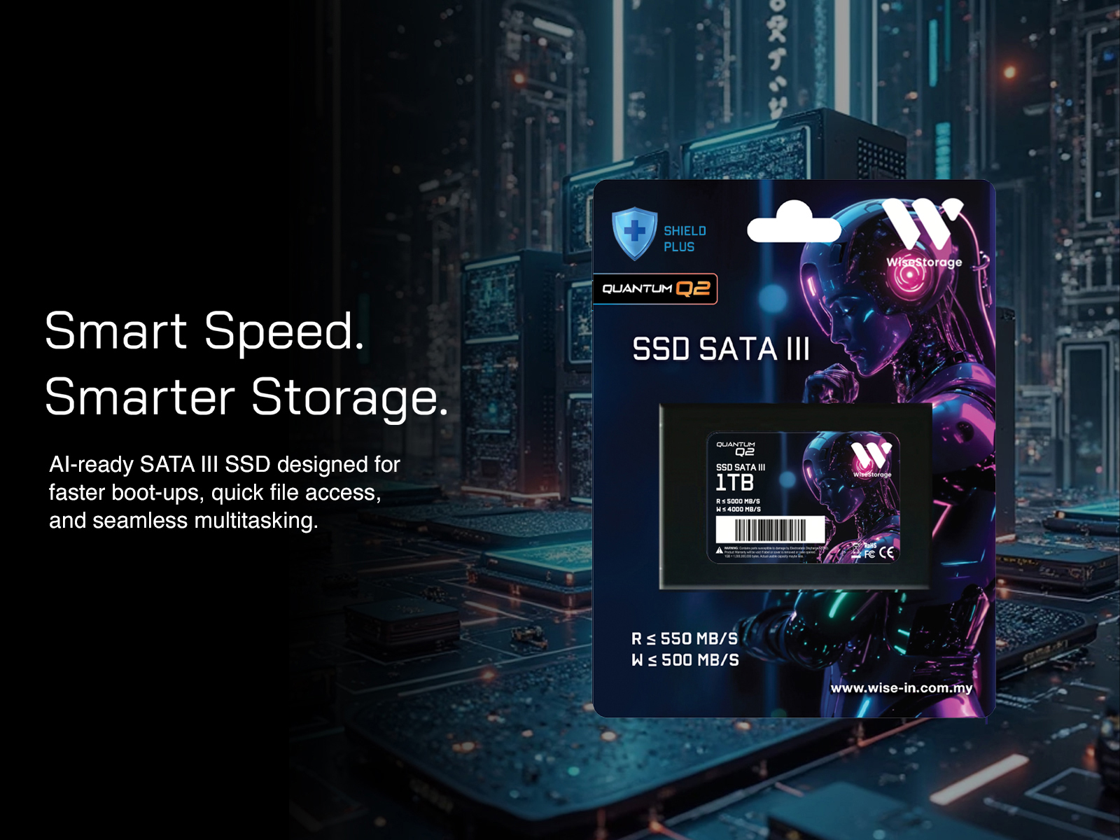 WiseStorage Quantum Q2 256GB/512GB/1TB 2.5" SATA SSD – Fast Solid State ...