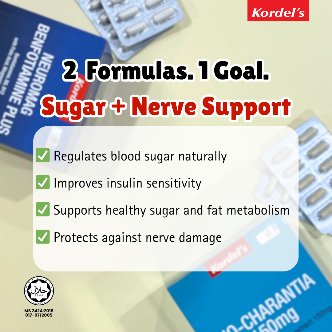 Kordel's Bio-Charantia 60s + Neuromag Benfotiamine Plus 60s For Blood ...