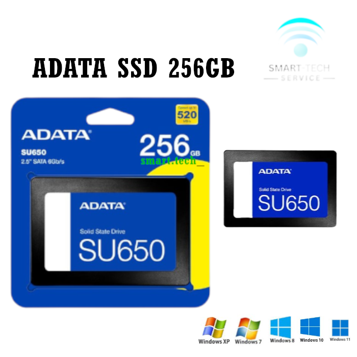 ADATA SSD SU650 Sata 2.5 3D (256GB / 512GB / 1TB) With Installation ...