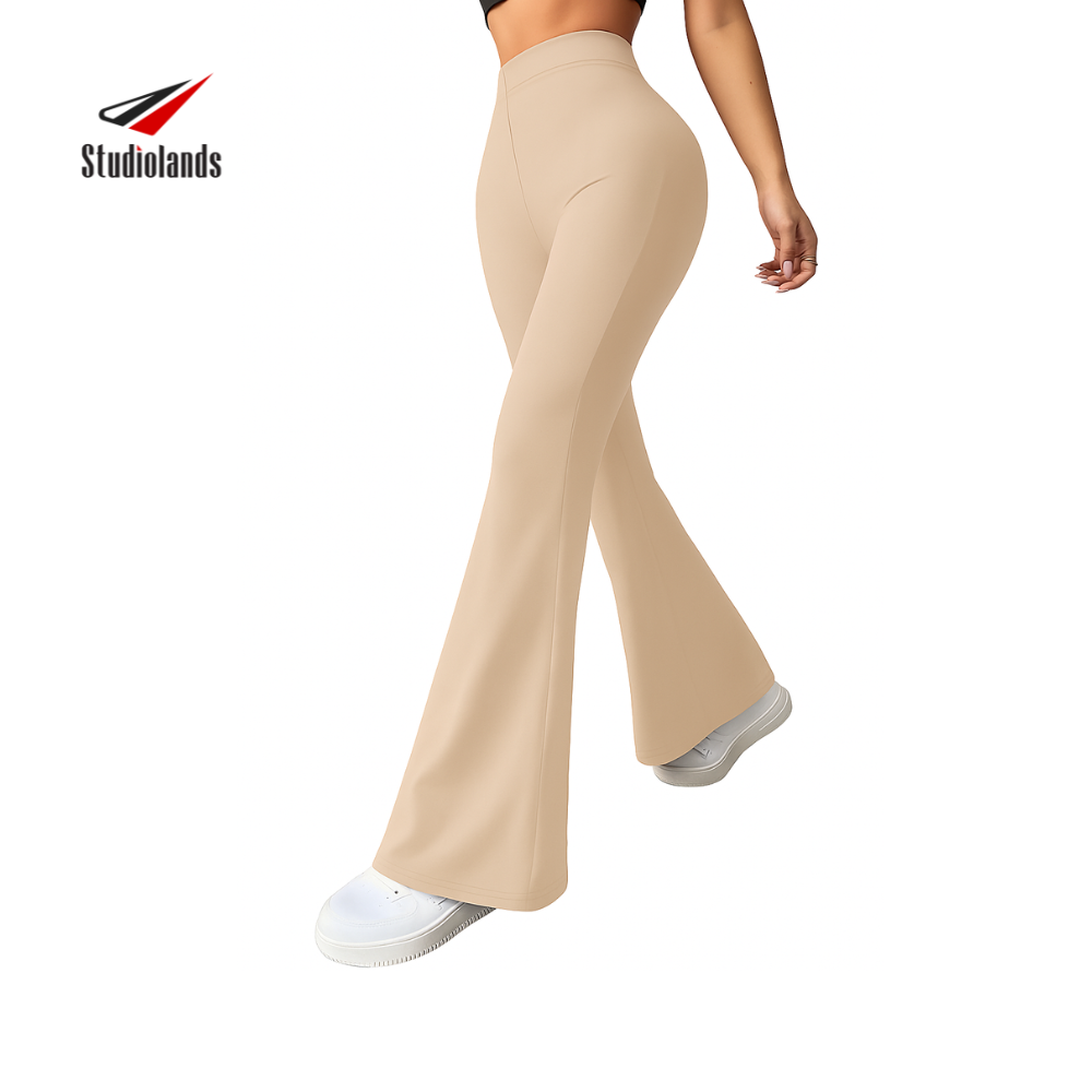 Studiolands Seluar Bootcut Wide Leg Wanita 230GSM Microfiber Interlock ...
