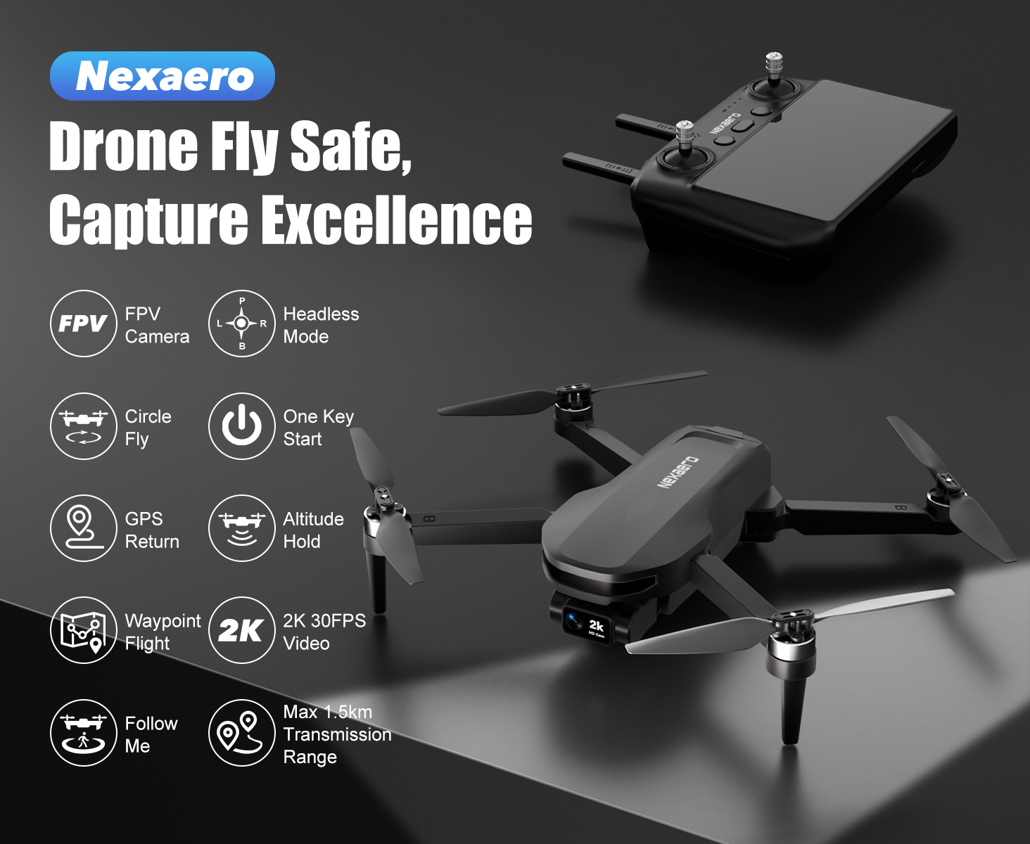 F3 Drone Features 4K High-Definition Aerial Photography GPS Return 5.5 ...