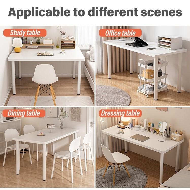 White Study Table/Meja Belajar/Bedroom Writing Desk/Thickened Office ...