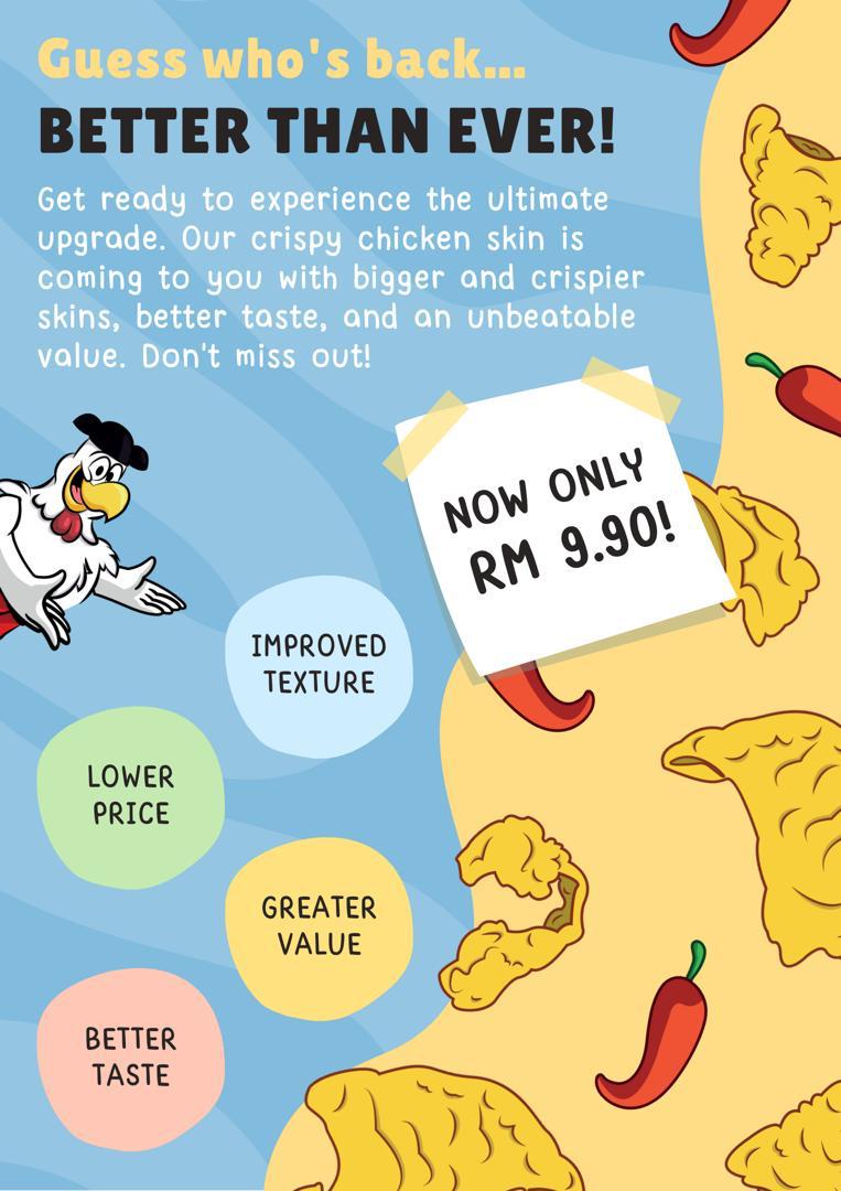 Chicken Skin / Crispy Chicken Skin/Kulit ayam goreng rangup / Snack ...