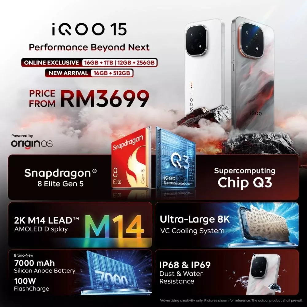 iQOO 15 5G Smartphone | 32GB (16+16) RAM + 512GB / 1TB ROM | Original ...
