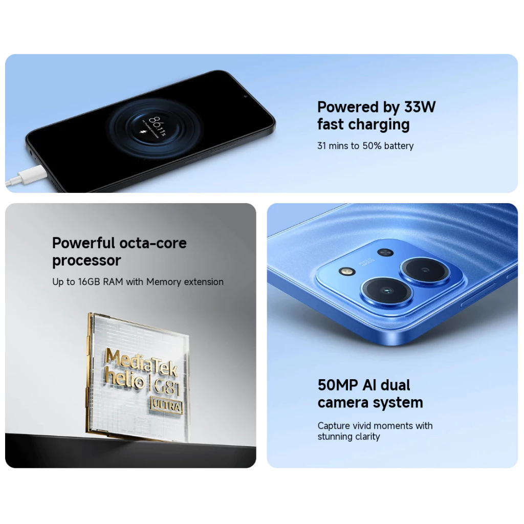 Redmi 15C 5G 8GB+256GB Immersive 6.9" Display | 50MP AI Camera ...