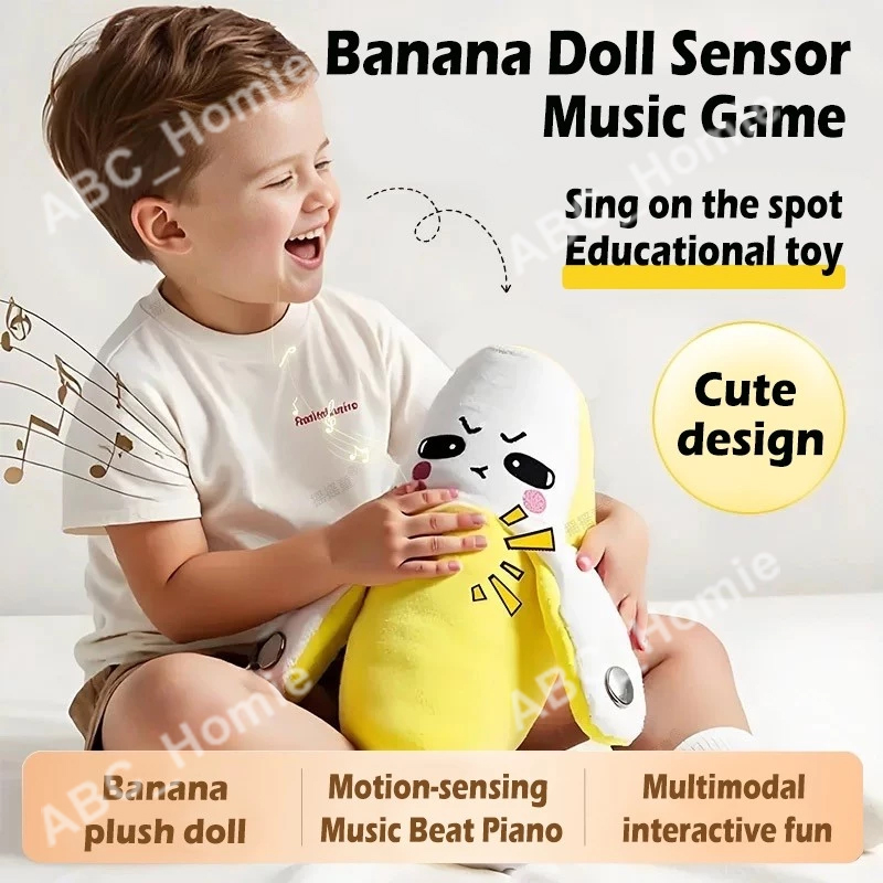 Creative Fruit Induction Beat Piano Plush Toy Body Sensing Music Toy ...