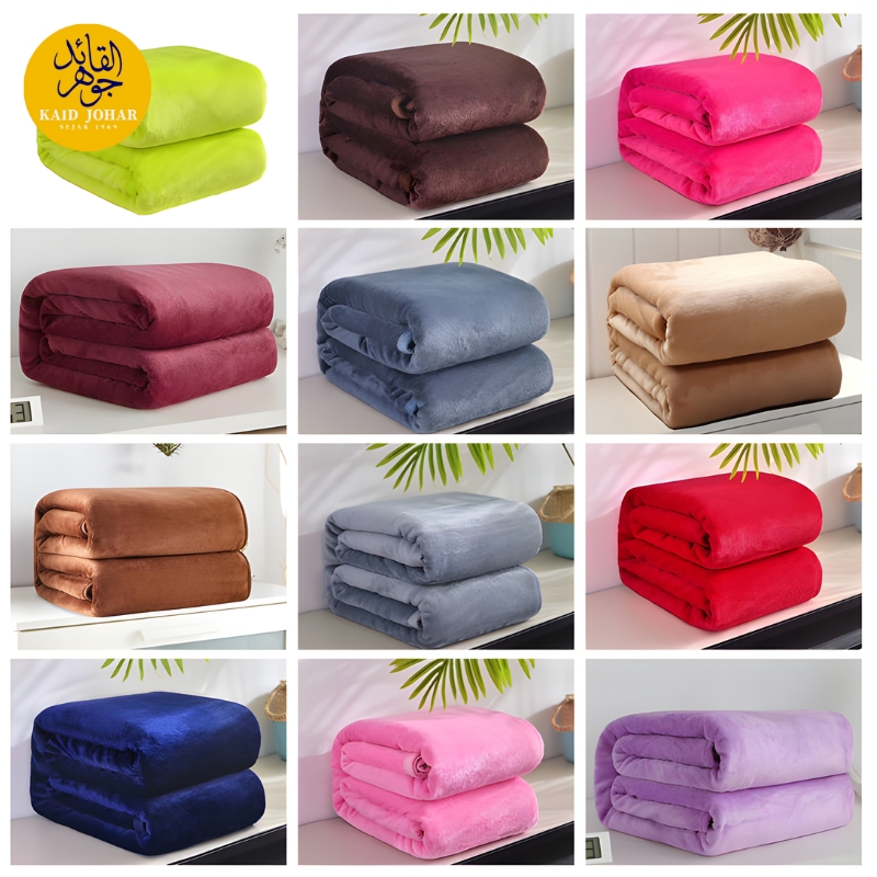 Selimut Baldu Gebu Flannel Velvet | Plush Throw Blanket Sofa Office ...